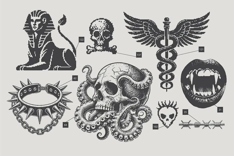 Mystic Pixels Graphic Pack 144 Digital Clipart Bundle .svg .eps .png ...