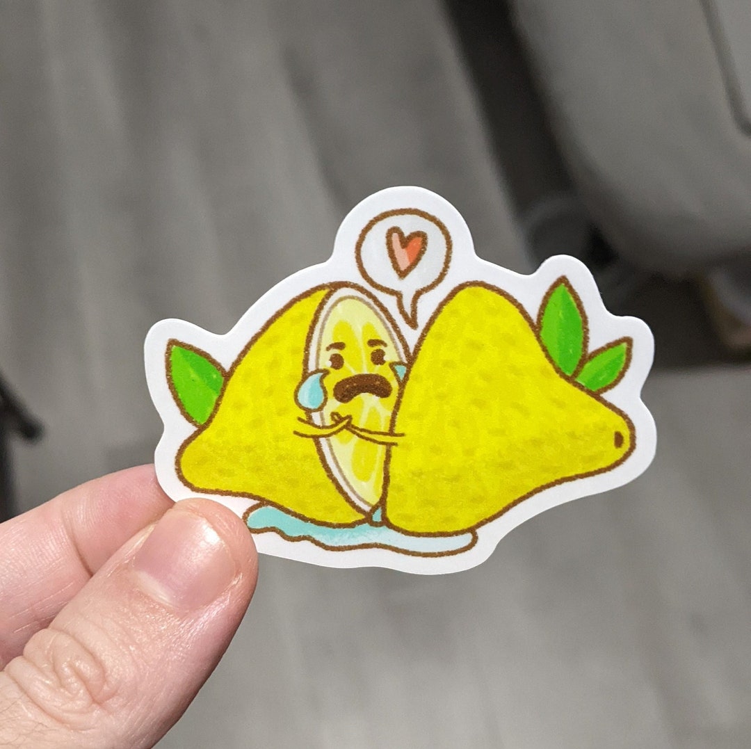 Kawaii Lemon Hug Sticker | LGBT Pride, Rainbow Sticker, Vinyl Sticker ...