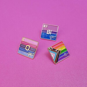 Bisexual Pride Badge - Queer Chemistry - Lgbtqi - Lgbt Pride - Bisexual ...