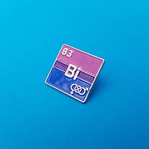 Bisexual Pride Badge - Queer Chemistry - Lgbtqi - Lgbt Pride - Bisexual ...