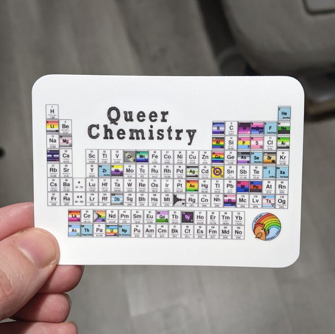 Queeriodic Table Matte Waterproof Stickers LGBT Pride Sticker - Etsy