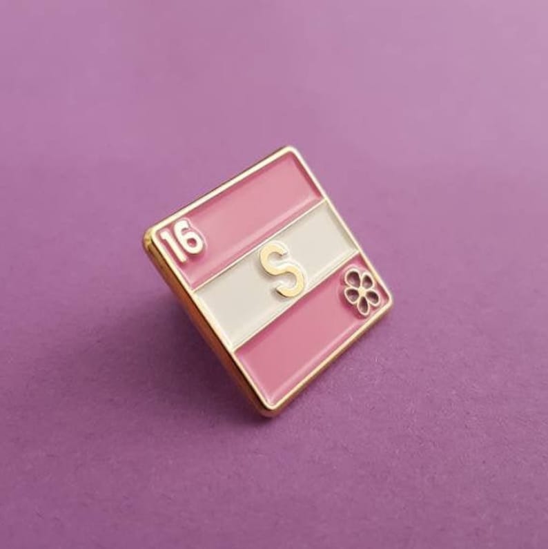 Sapphic Subtle Pride Badge Lesbian Flag Pride Enamel Pins | Etsy