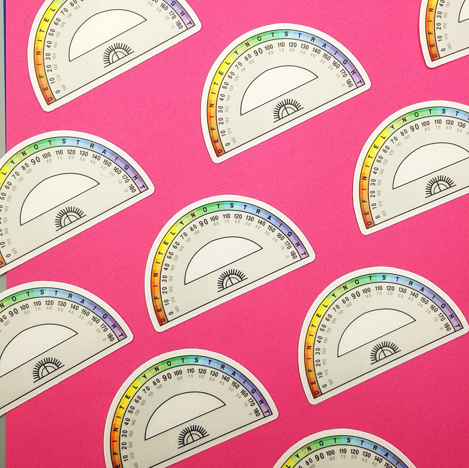 Definitely Not Straight Protractor Pride Sticker Gay | Etsy