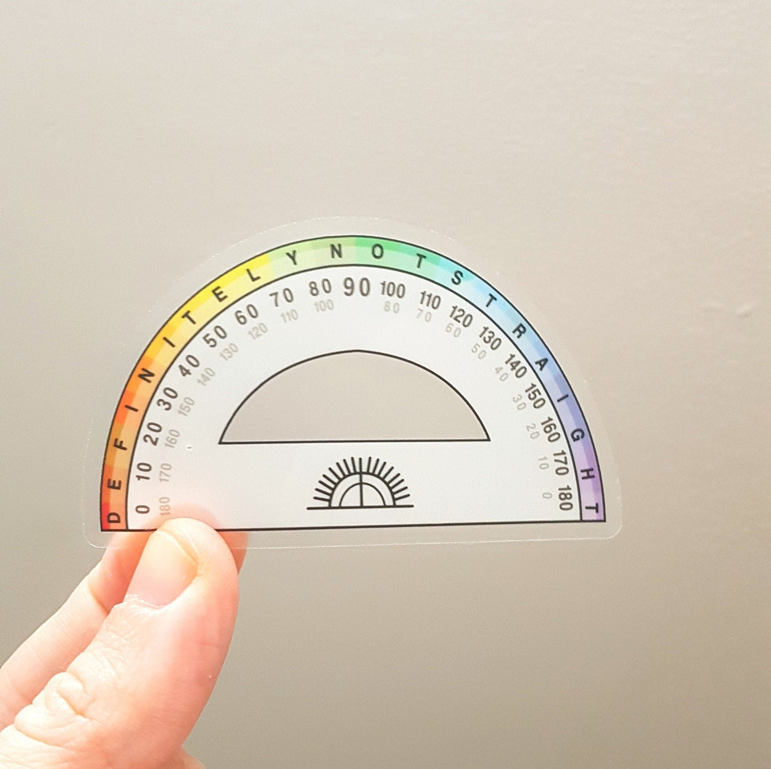 Definitely Not Straight Protractor Pride Sticker Gay | Etsy