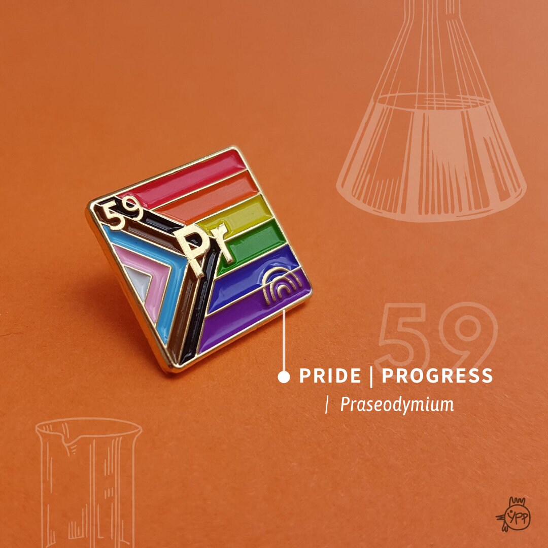 Progress Pride Badge - Queer - Pride - Queer Chemistry - Lgbtqi - Lgbt ...