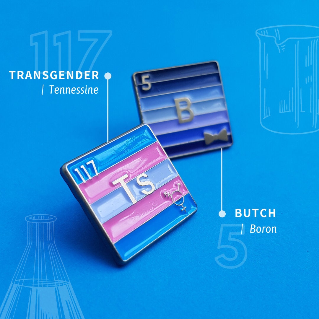 Transgender Pride Badge - Trans - Queer - Pride - Queer Chemistry ...