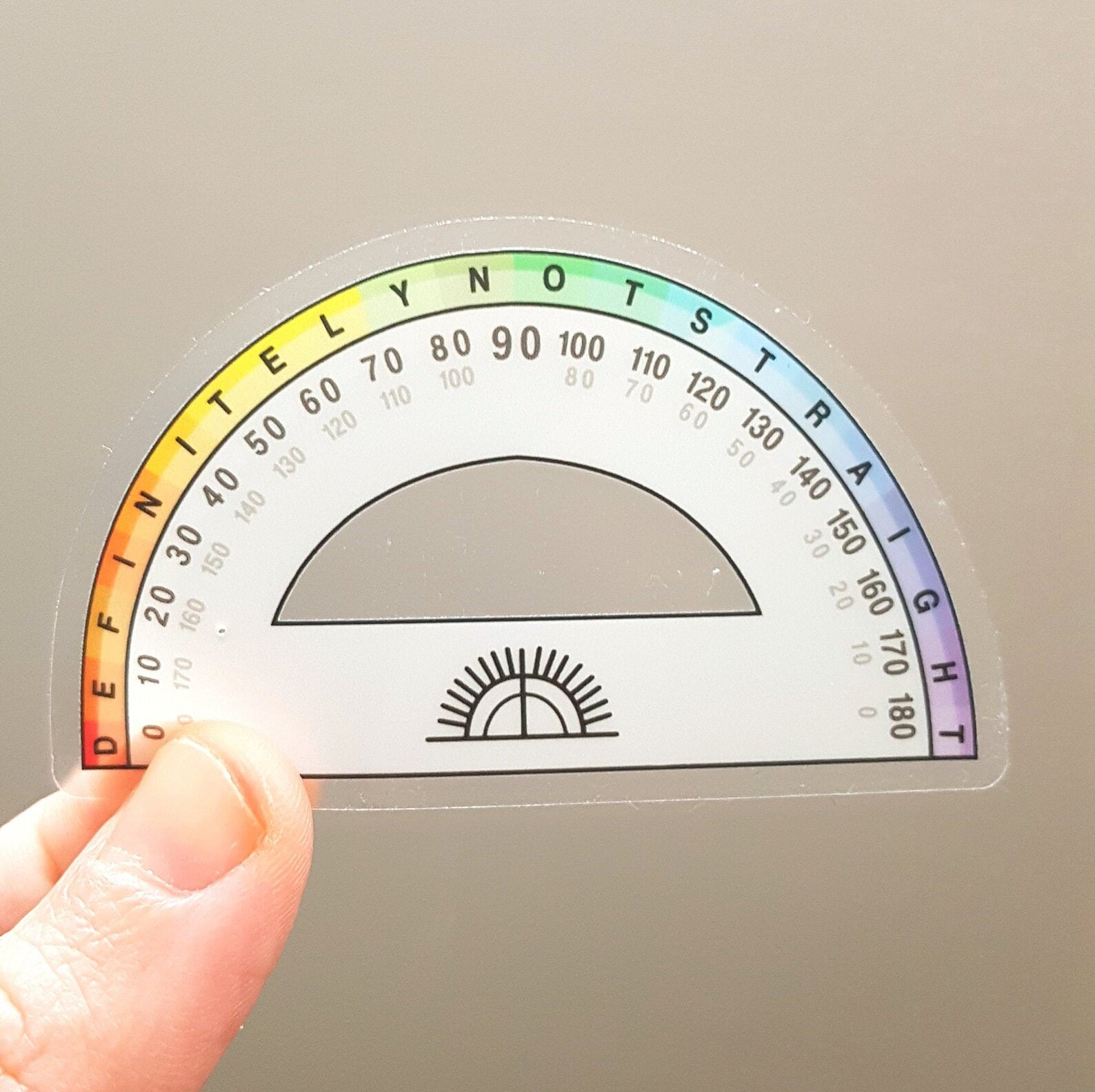Definitely Not Straight Protractor Pride Sticker Gay | Etsy