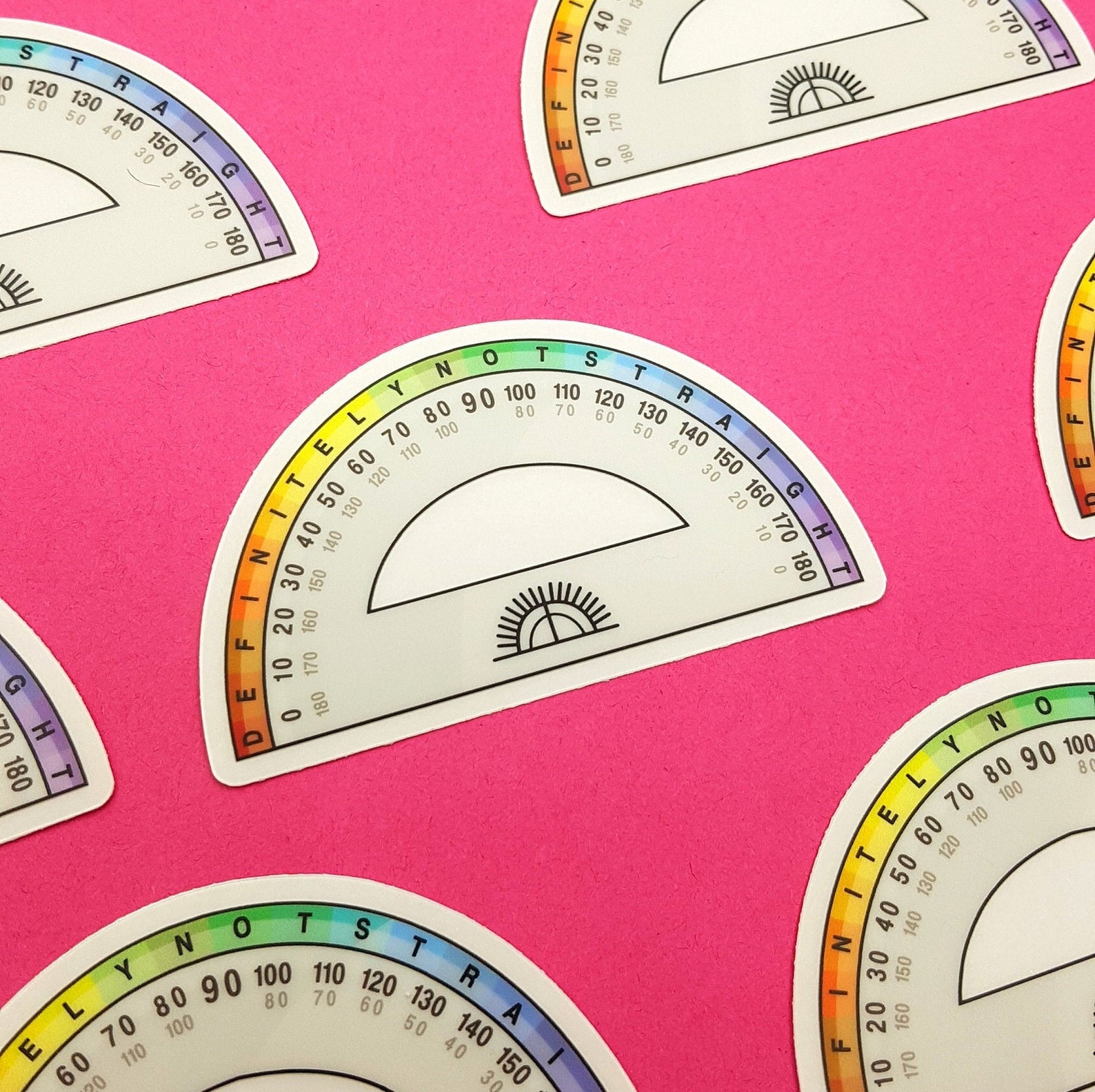 Definitely Not Straight Protractor Pride Sticker Gay | Etsy