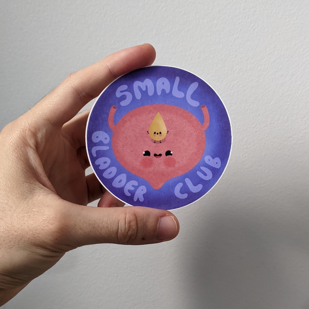 Small Bladder Club Sticker - Cute Illustration Vinyl Sticker - Science ...