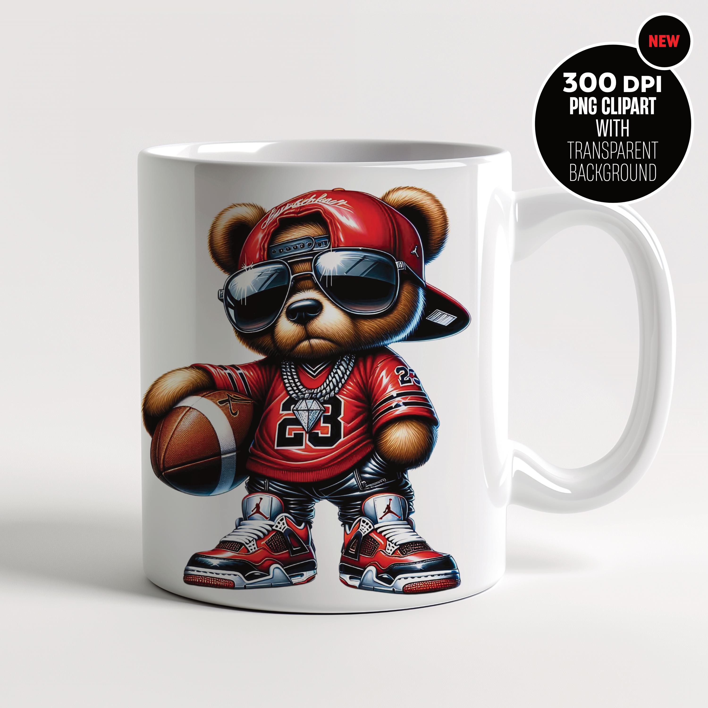 Red 23 Football Teddy Bear PNG: Streetwear Clipart (300dpi) - Etsy