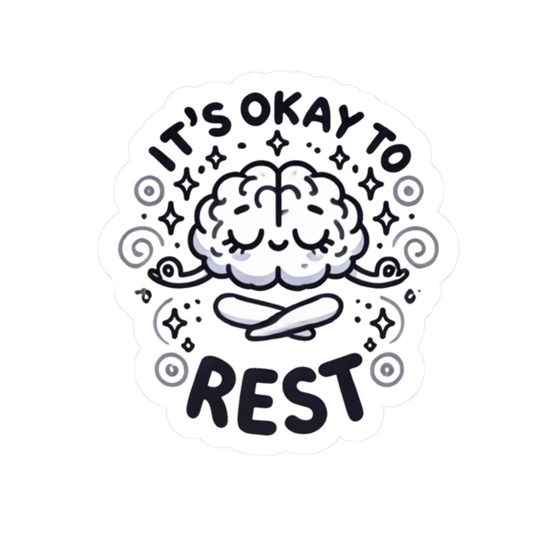 It's Okay to Rest Sticker: Mental Health Vinyl Decal - Etsy