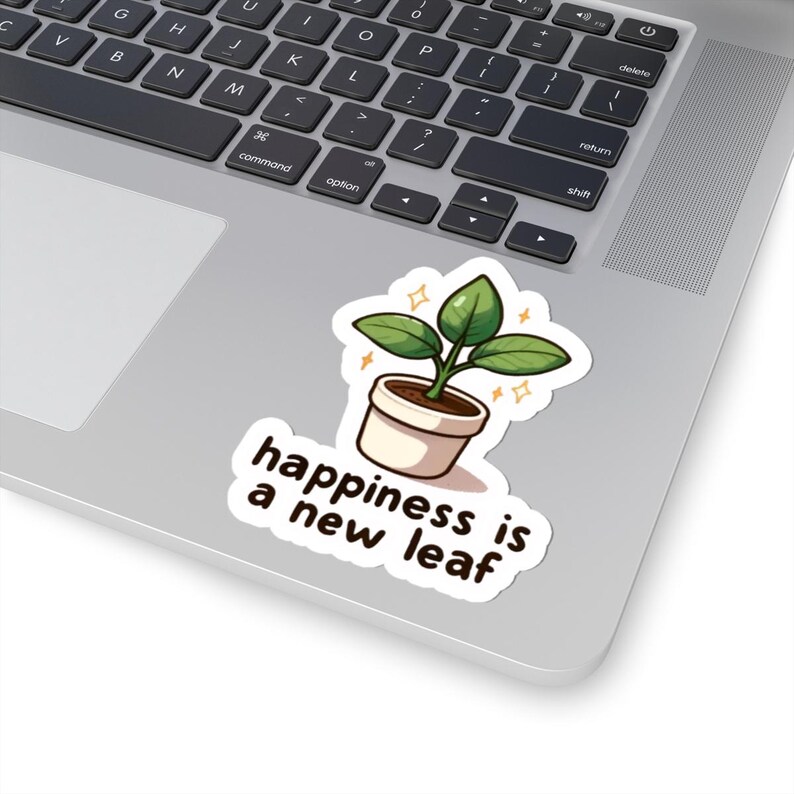 New Leaf Plant Sticker | Positive Affirmation Vinyl Decal - Etsy