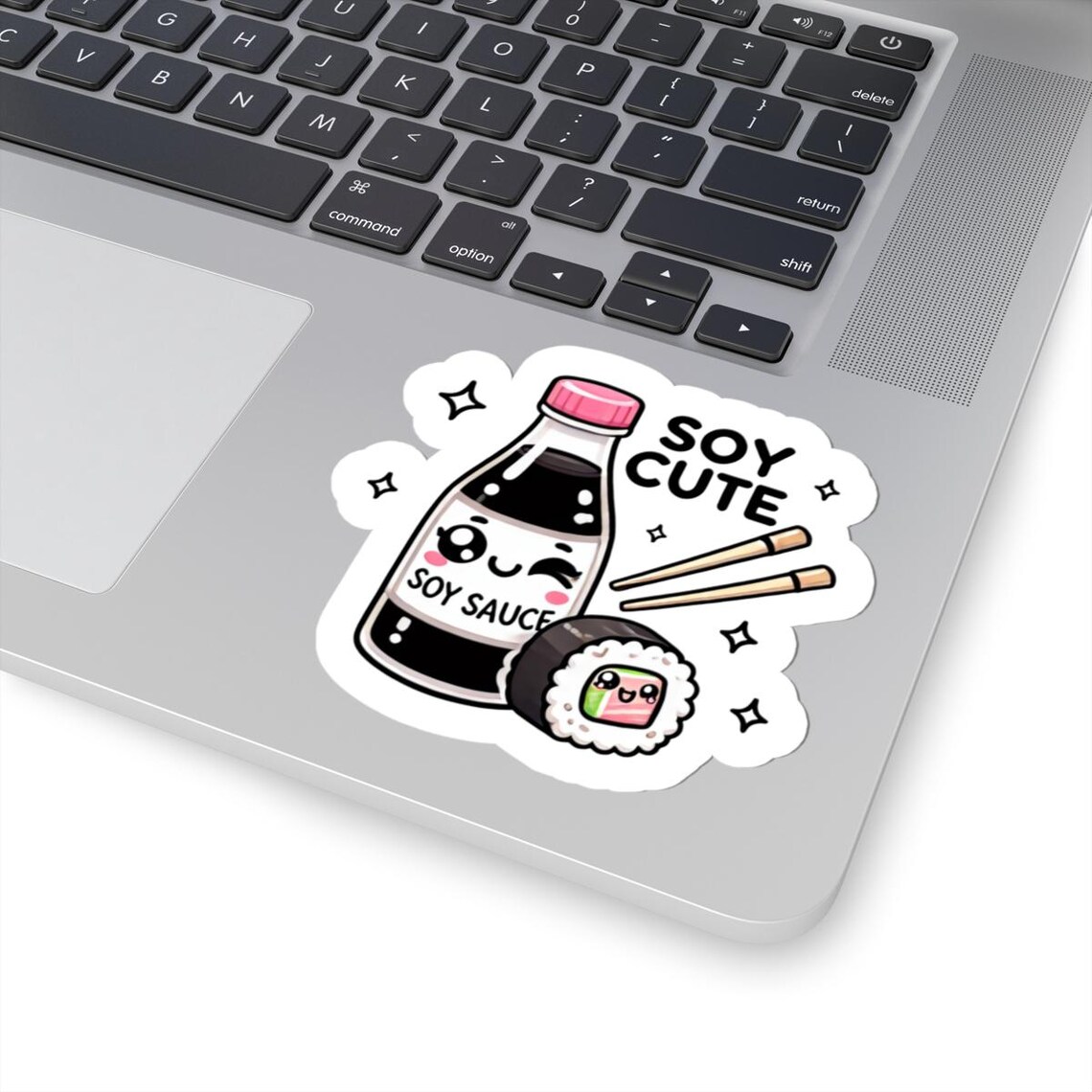 Soy Cute Sticker Kawaii Sushi & Soy Sauce Vinyl Sticker Funny Food Pun ...