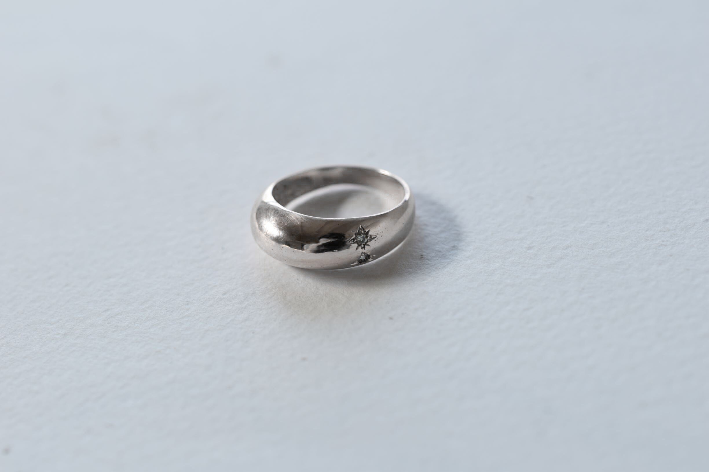 Gold Pinky Ring Star Diamond Gold Ring Chunky Ring Thick | Etsy