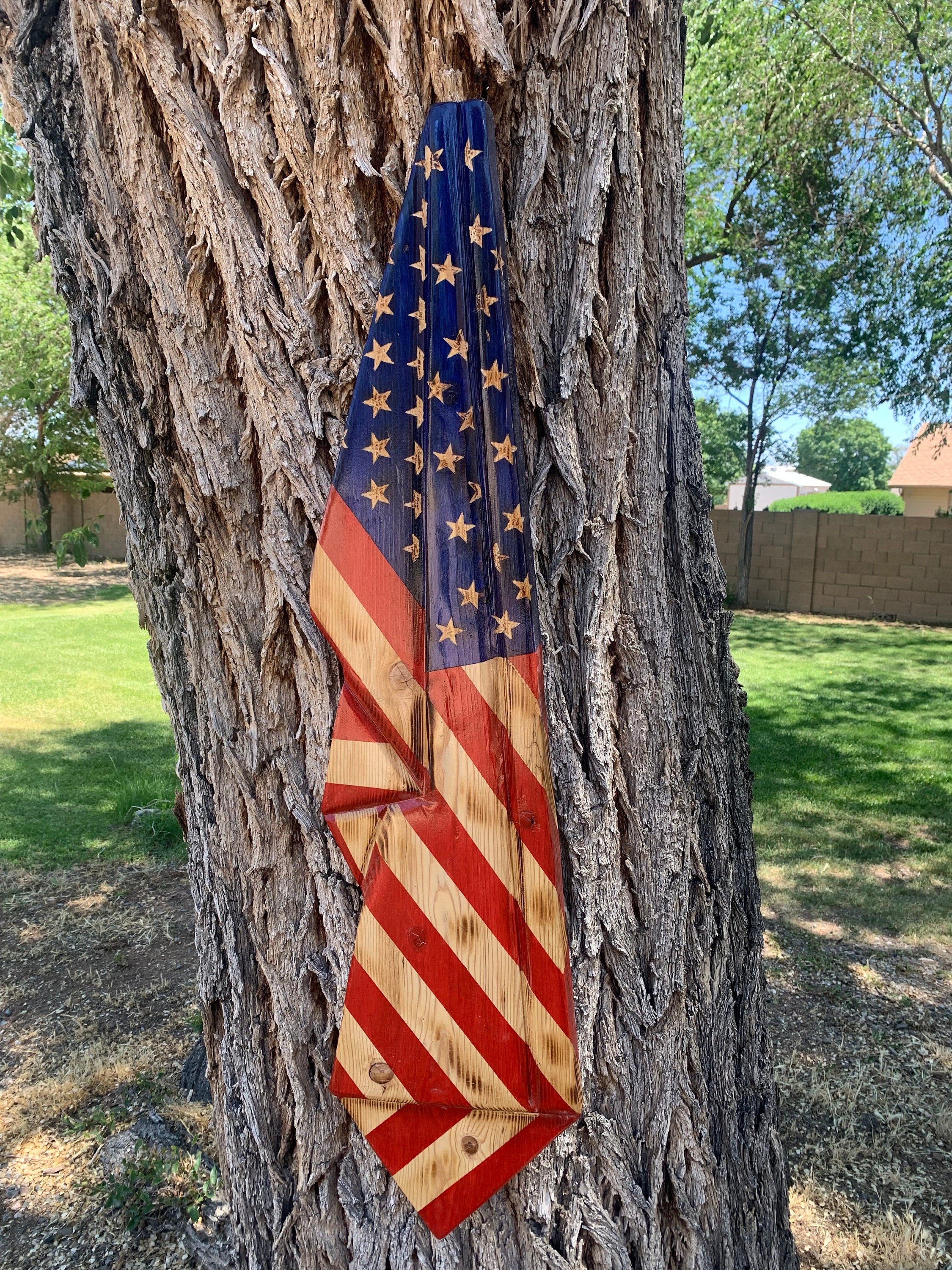 Draped American Flag, Patriotic, Americana, Wooden Flags, Custom Flags ...