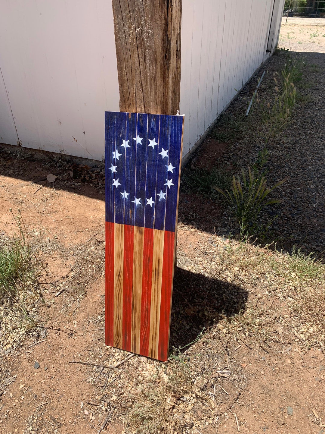 Betsy Ross Flag, Vertical, Americana, House Warming Gift, Handmade ...