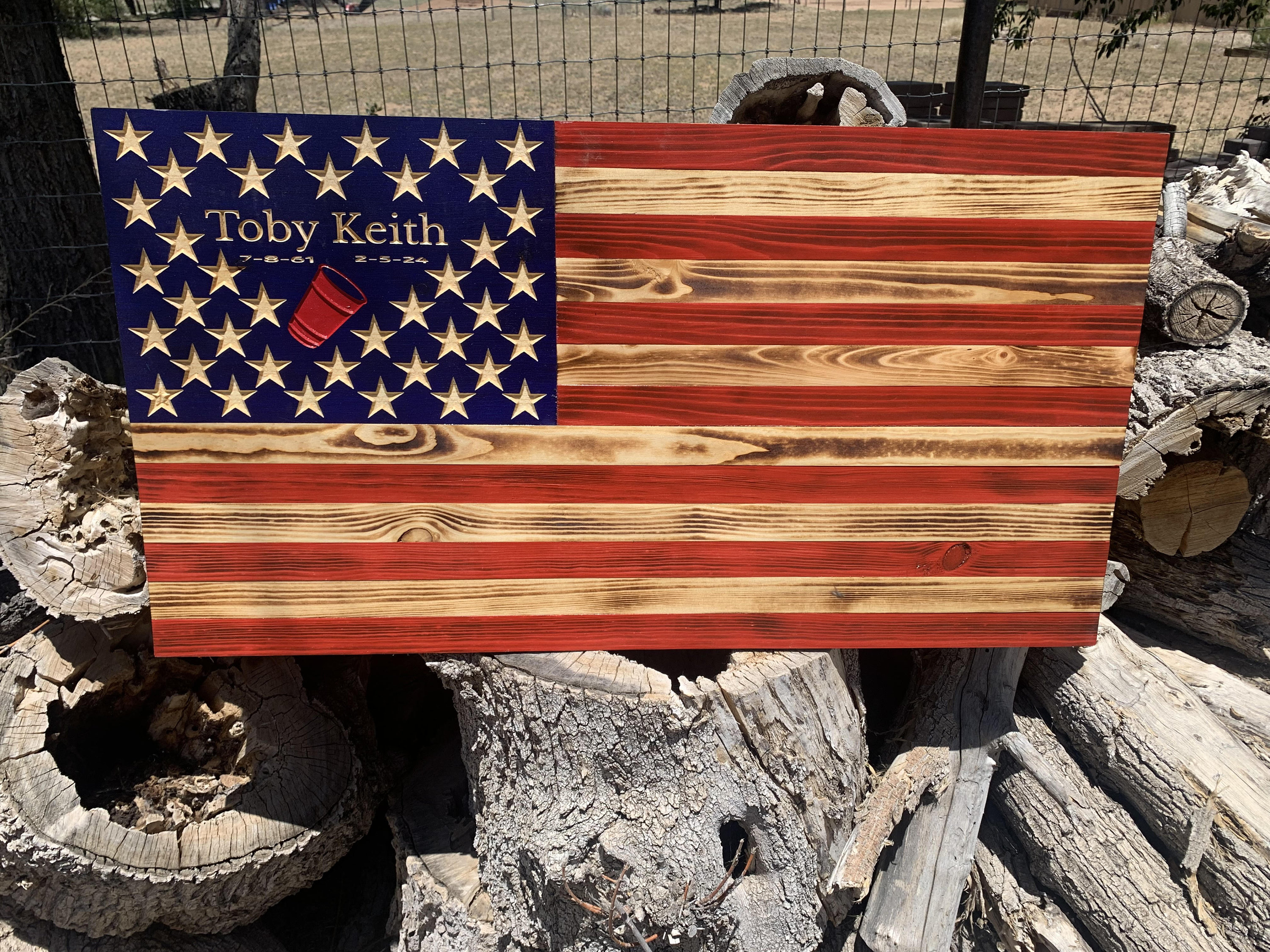 Toby Keith Tribute Flag, Red Solo Cup, Country Music, Country Music ...