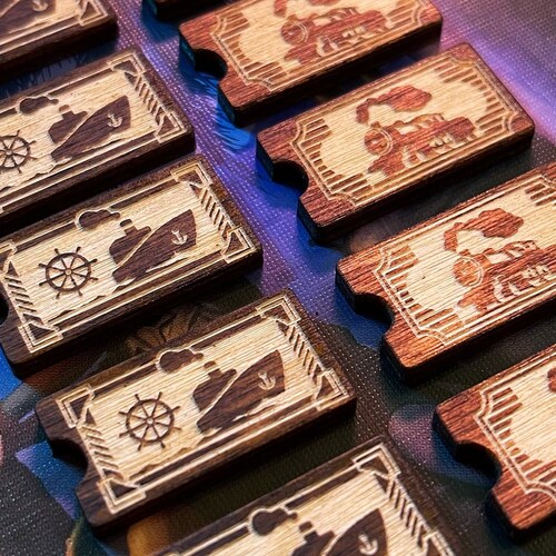 STRATA STRIKE Eldritch Horror Wooden Travel Tokens Ship - Etsy