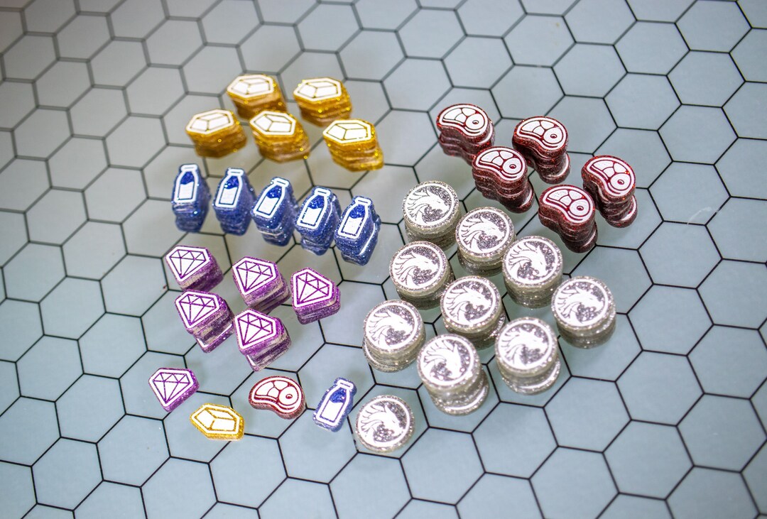 STRATA STRIKE Wyrmspan Resource Tokens Glitter Acrylic One-sided - Etsy