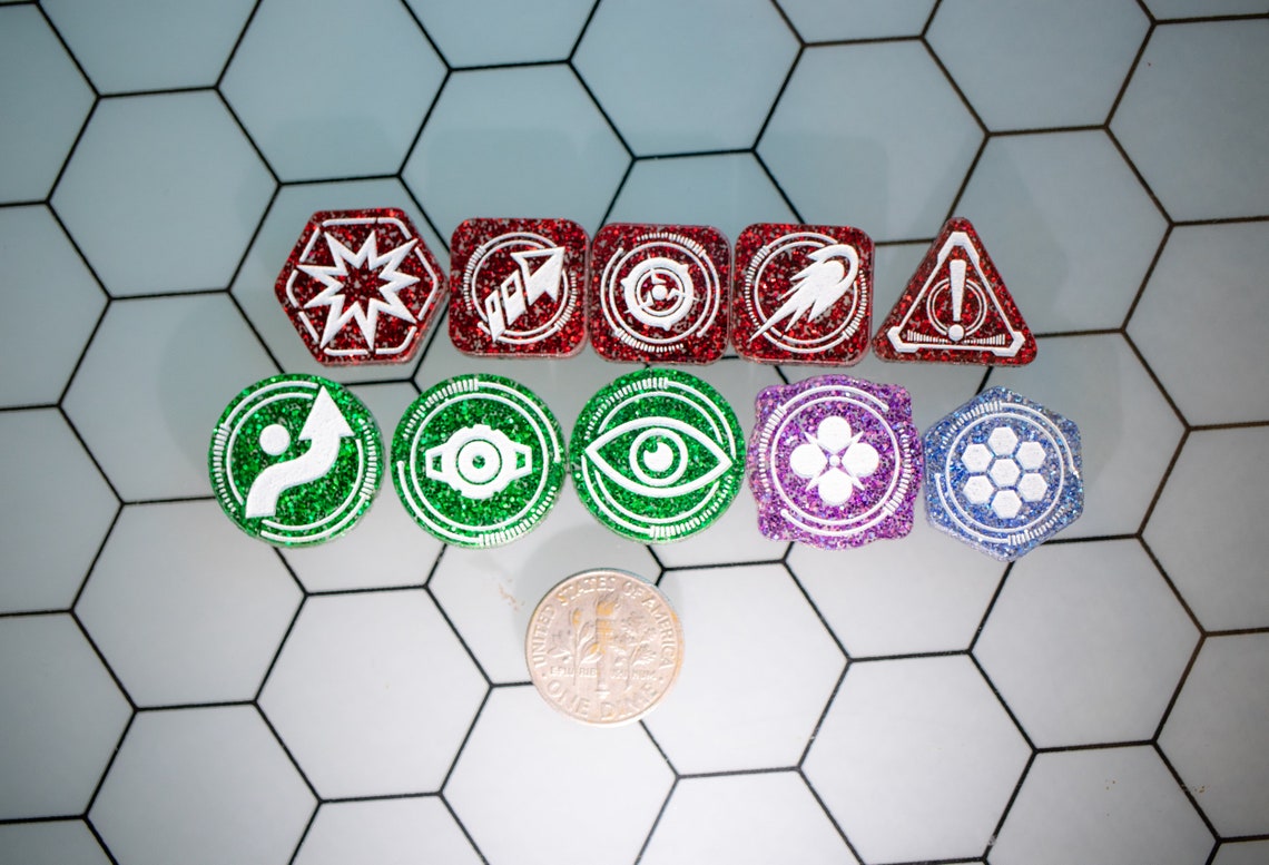 STRATA STRIKE | Shield Token | Glitter Acrylic – X-wing - Etsy