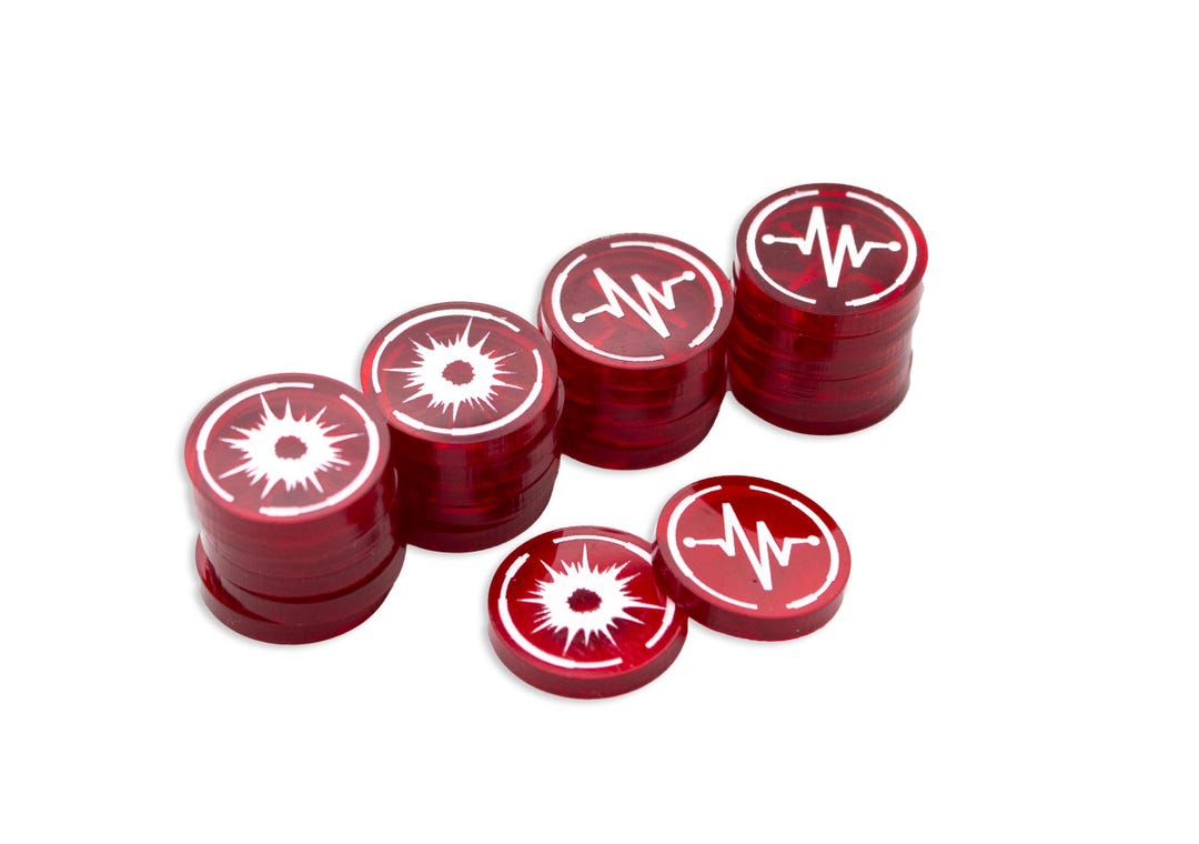 Shatterpoint Wound & Injury Tokens: Transparent Acrylic, Laser-cut - Etsy