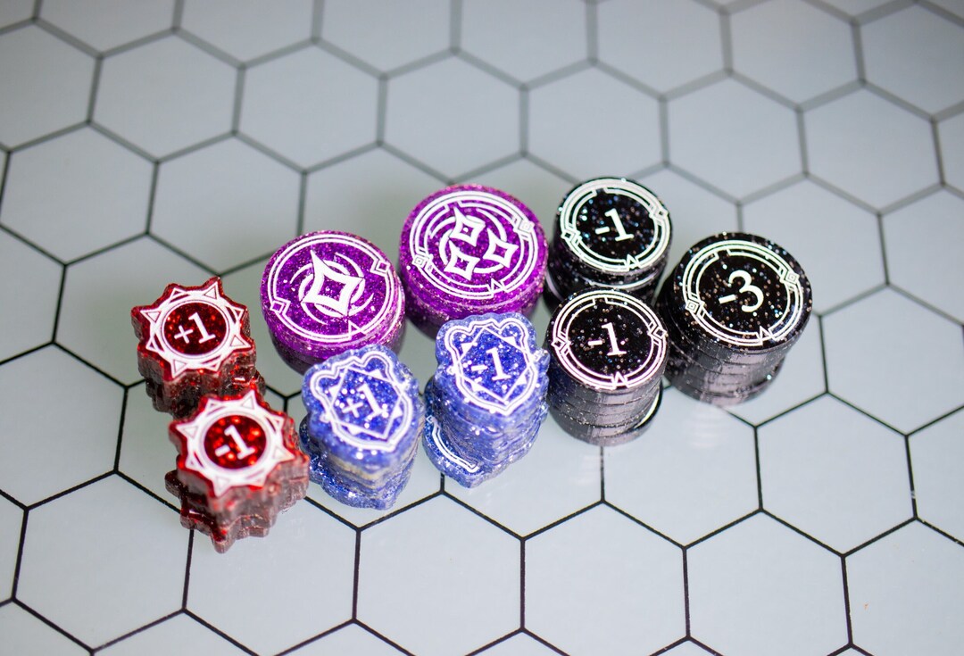 STRATA STRIKE | Lorcana TCG Compatible | Glitter Acrylic Tokens ...