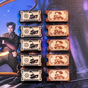 STRATA STRIKE | Eldritch Horror - Wooden Travel Tokens - Ship and Train ...