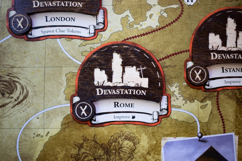 STRATA STRIKE | Eldritch Horror - Set of 9 Devastation Markers | Kona ...