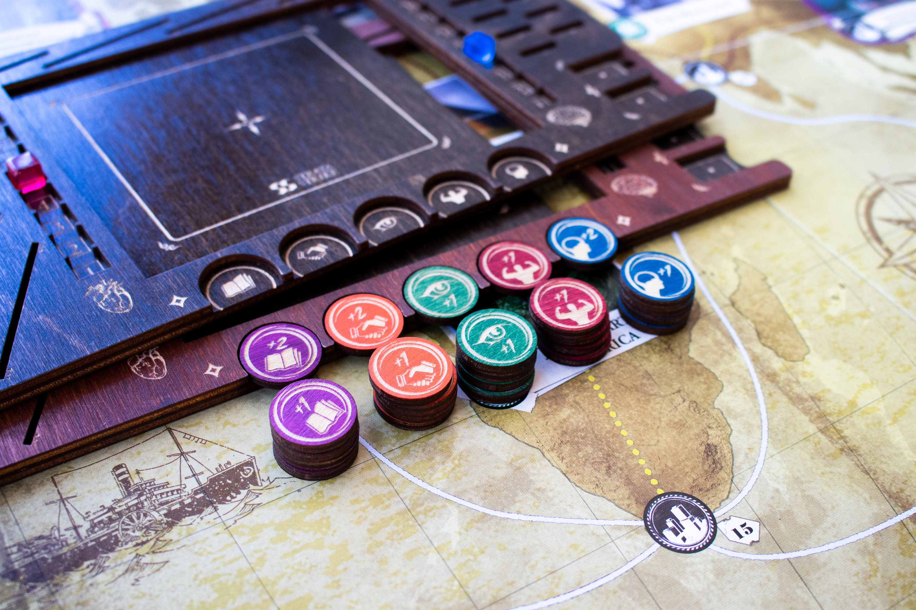 STRATA STRIKE | Eldritch Horror - Arkham Horror 3rd Ed - Wooden Skill ...