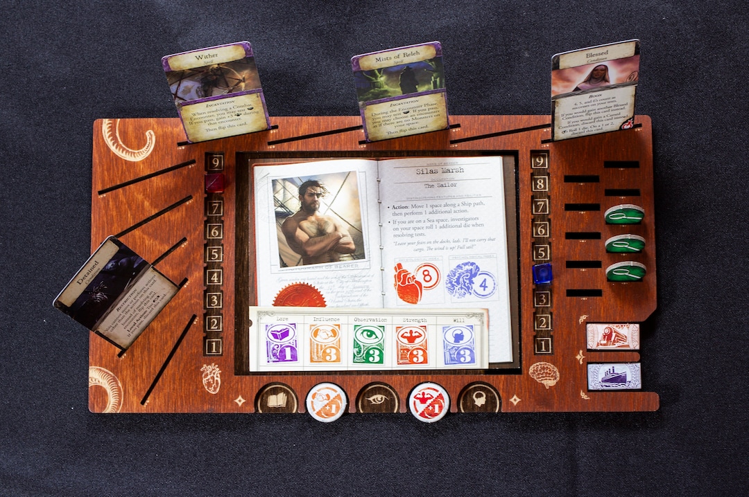 STRATA STRIKE | Eldritch Horror Player Board - Cognac & Kona Wood Stain ...