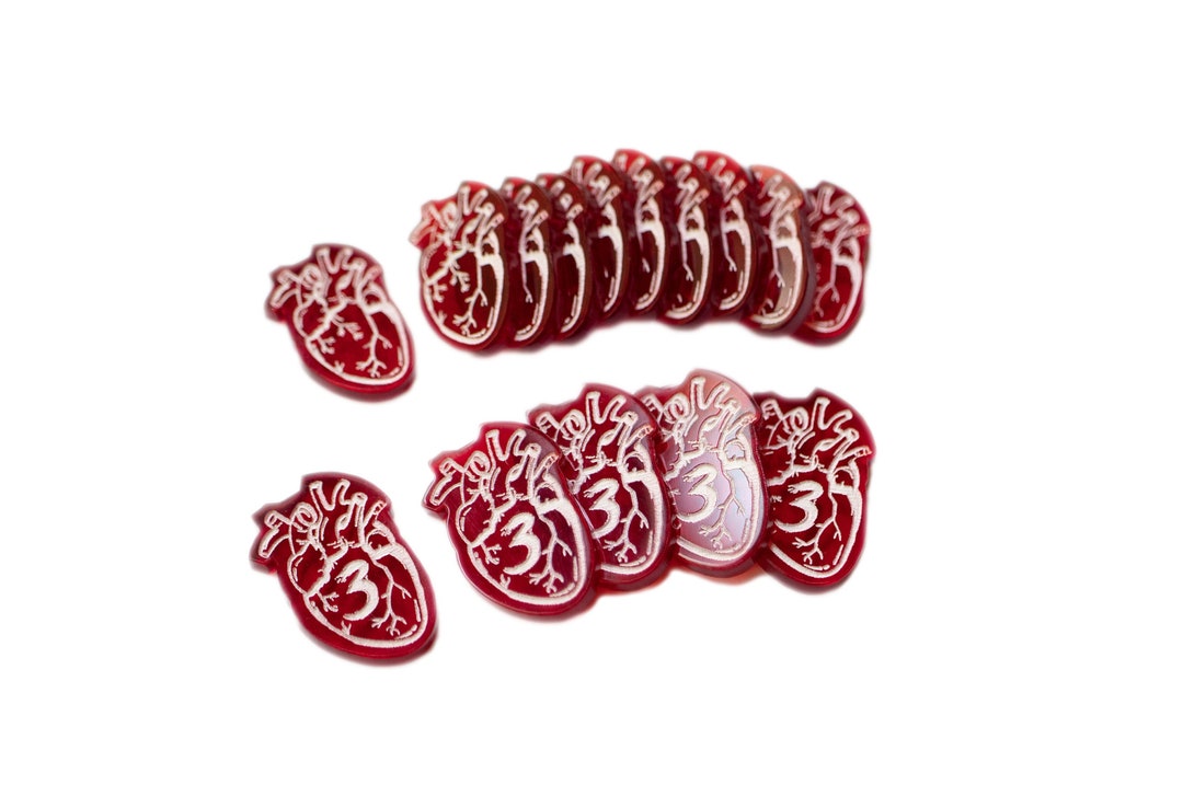 Arkham Horror Stamina Tokens: Acrylic Health Counters, Set of 15 - Etsy