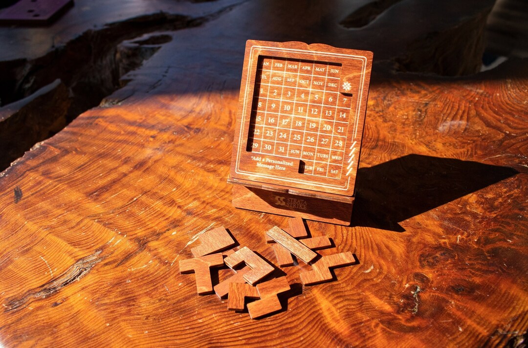 STRATA STRIKE | Wooden Calendar Puzzle - Daily Mindful Exercise ...