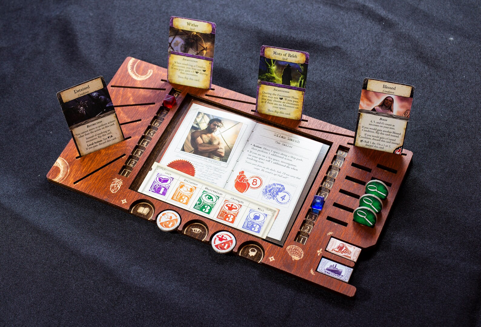 STRATA STRIKE | Eldritch Horror Player Board - Cognac & Kona Wood Stain ...