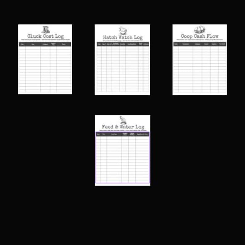Printable Chicken Coop Log Bundle– Hen & Egg Tracking Sheets | Backyard ...