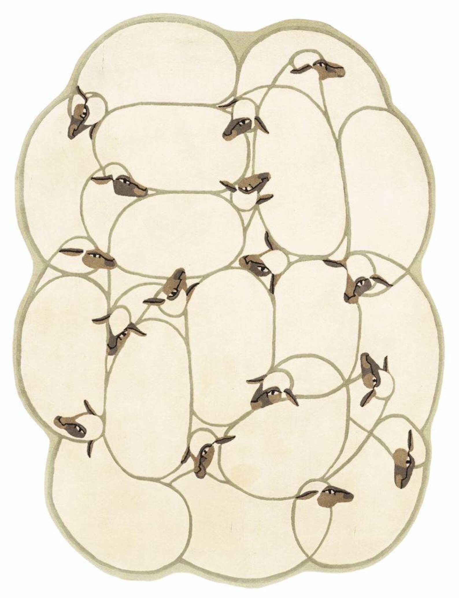 Animal Hand Tufted Rug 100% Wool Kids Room Living Room Playroom Guest ...