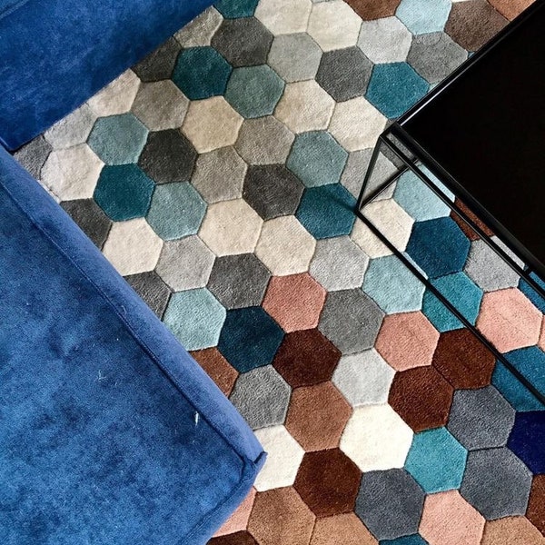Hexagonal Rug - Etsy