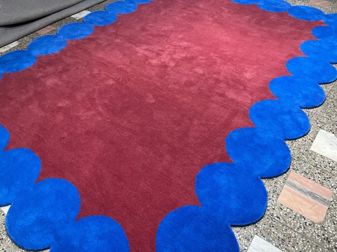 Modern Area Rug 100% New Zealand Wool Handmade Woven Modern Area Rug ...