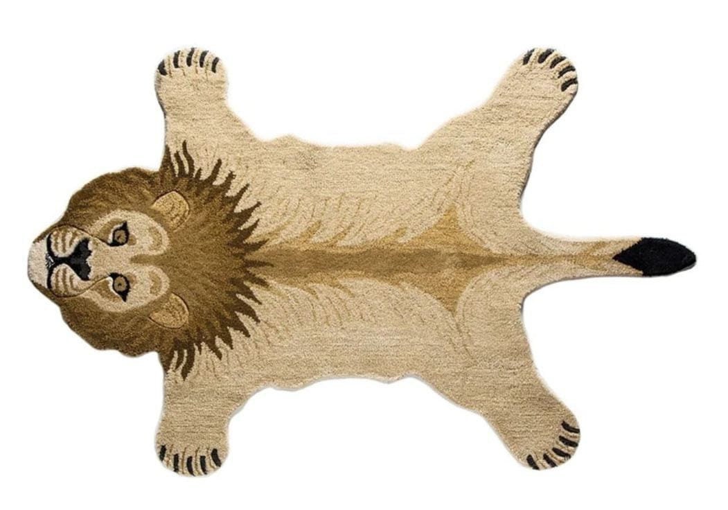 Lion Print Rug 100%wool Handtufted Rug for Home Living Kids - Etsy