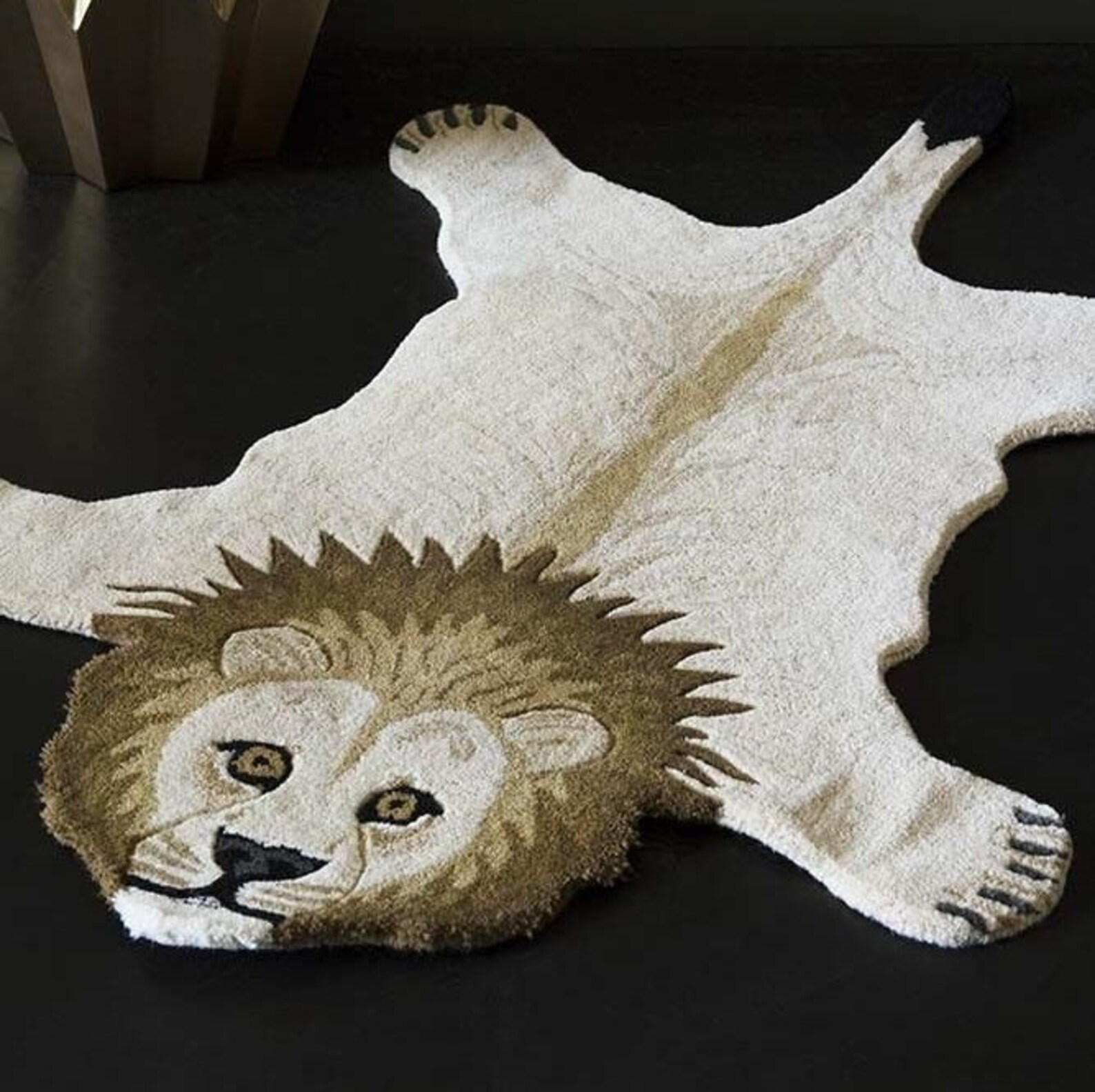 Lion Print Rug 100%wool Handtufted Rug for Home Living Kids - Etsy