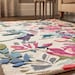 Pink Floral Rug Hand Tufted Wool Area Rug Hand Loop Cut Wool - Etsy