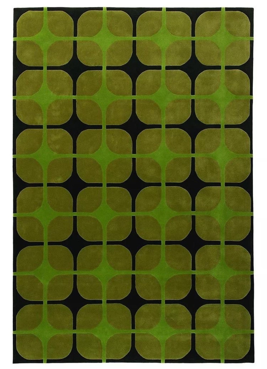 Green Loop Cut Rug Hand Tufted 100% Wool Area Rug Hand Made Rug 5x8 6x9 ...