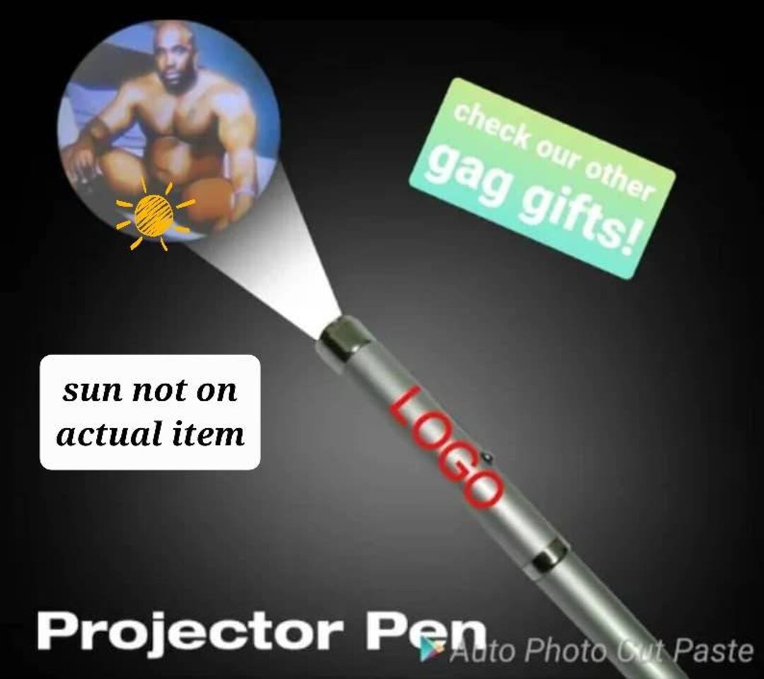 Projector Pen. - White Elephant- Gag Gift - Pen - Funny Pen- the Legend ...