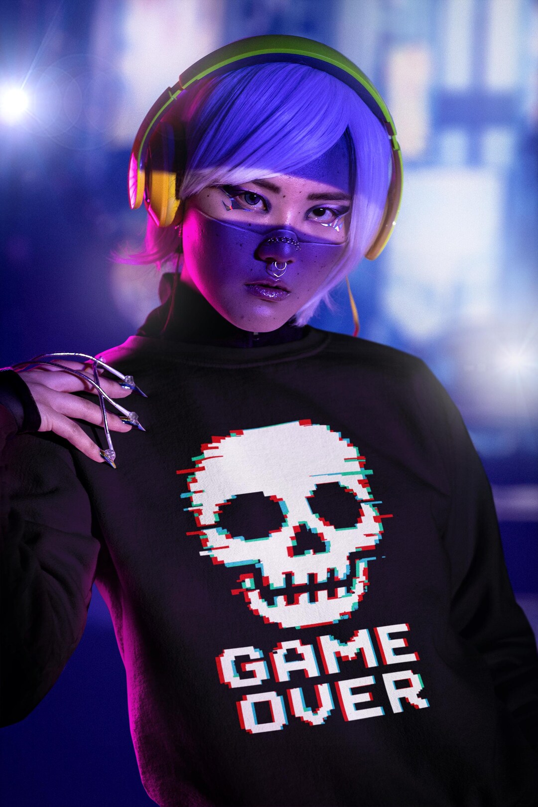 Game Over 8bit Crewneck, Retro Gamer Sweater, Geek Gift - Etsy