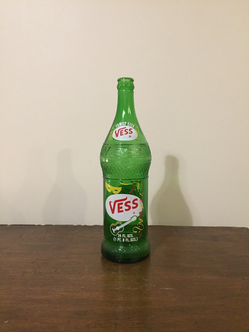 Green Vess Glass Bottle Family Size Vess Soda Rare Pop | Etsy