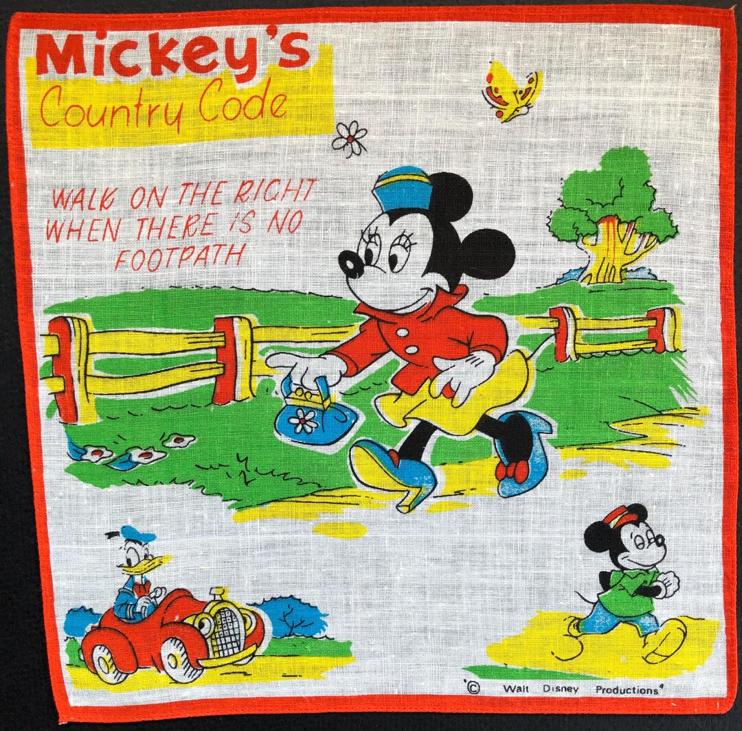 Walt Disney Mickeys Code With Minnie Hankie - Etsy