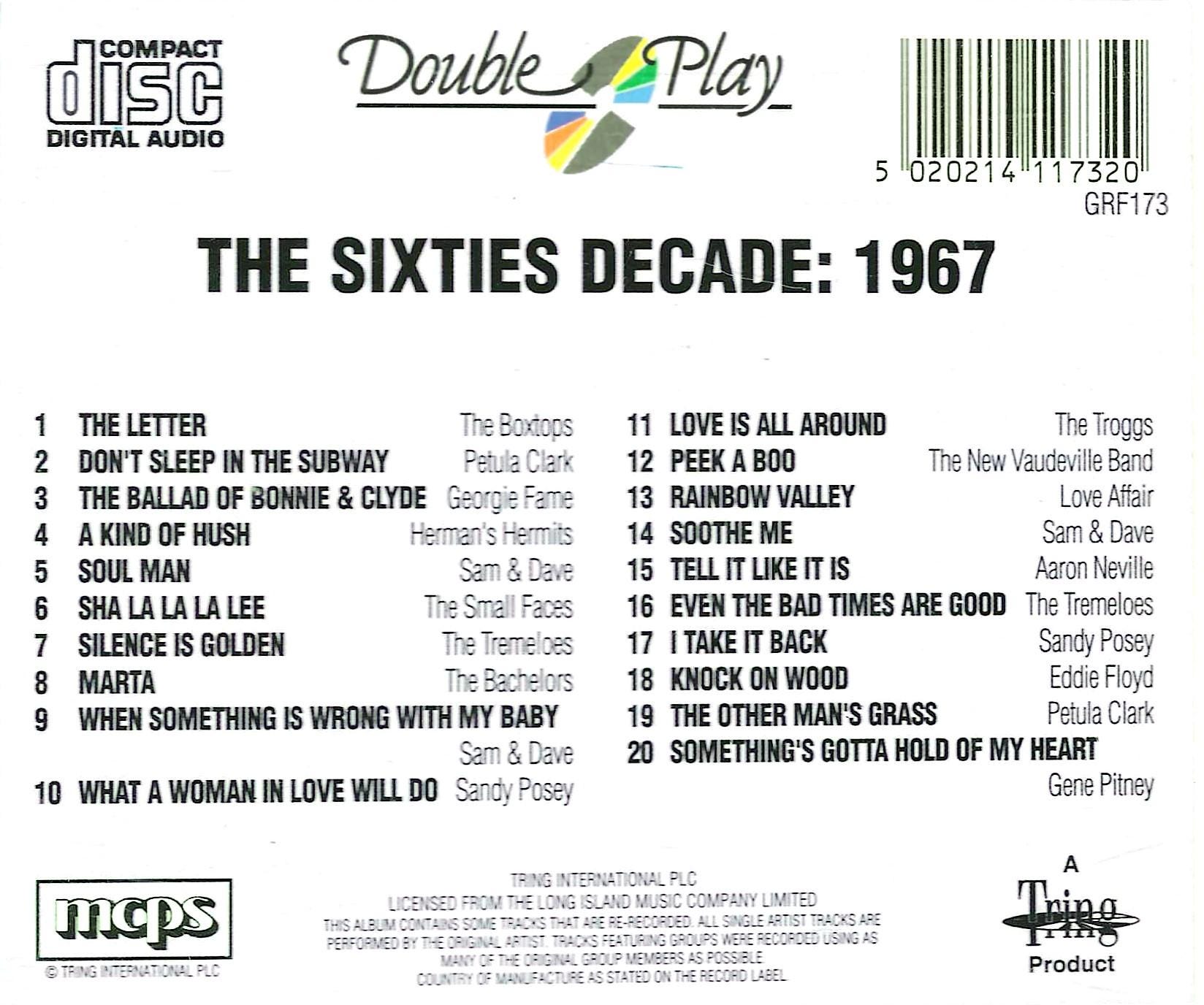The Sixties Decade: 1967 (1995) - 20 Hits by the Original Artists - Etsy