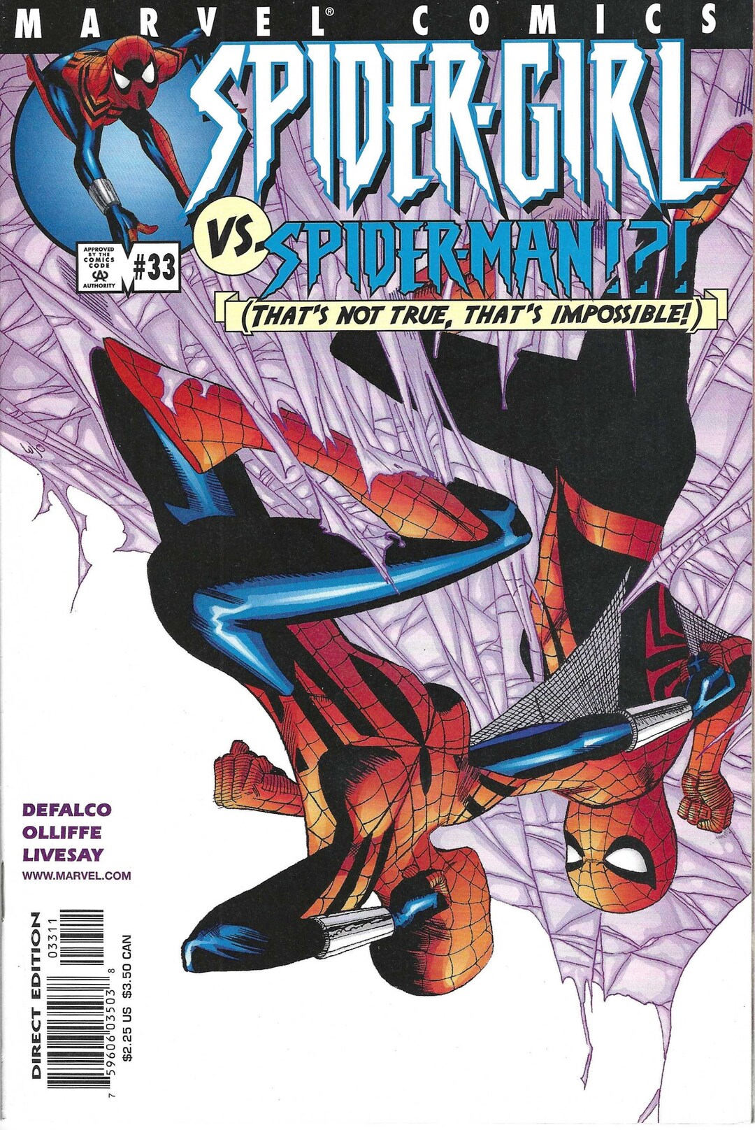 Spider Girl 33 June 01 Spider Girl Vs Spider Man Etsy