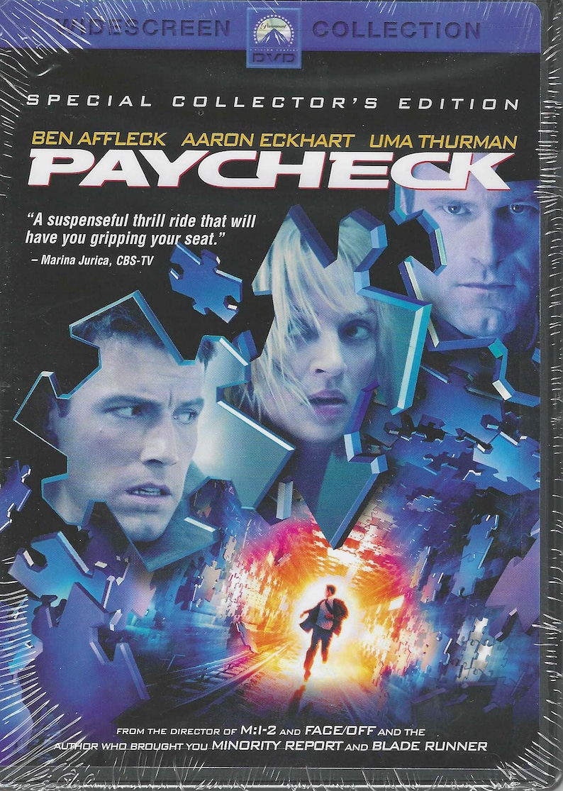 Paycheck (2003) - NEW DVD! - Ben Affleck, Uma Thurman - DVD (2004) - Etsy