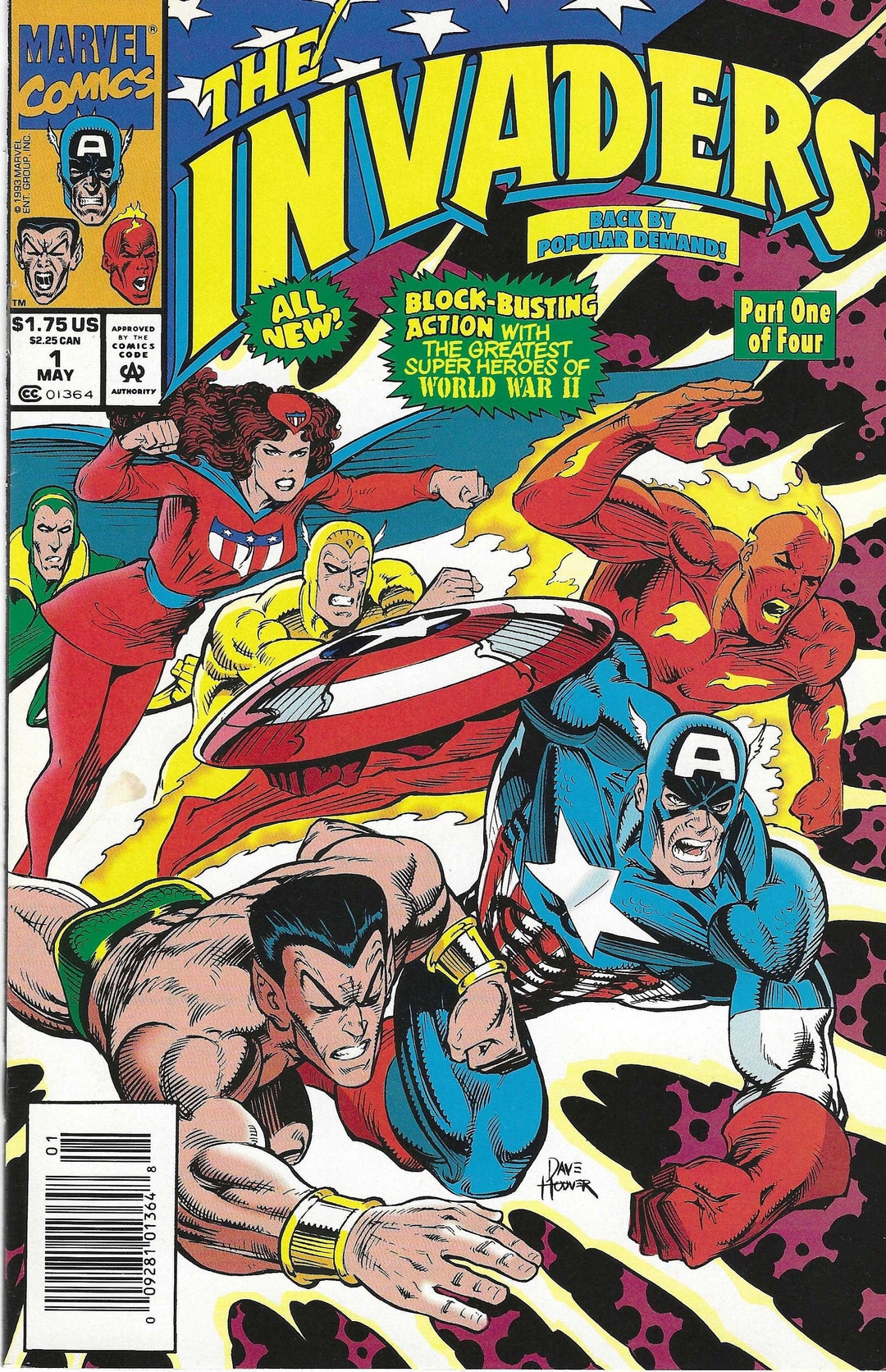 The Invaders #1 of 4 (may-93) - Captain America, Human Torch, Namor the ...