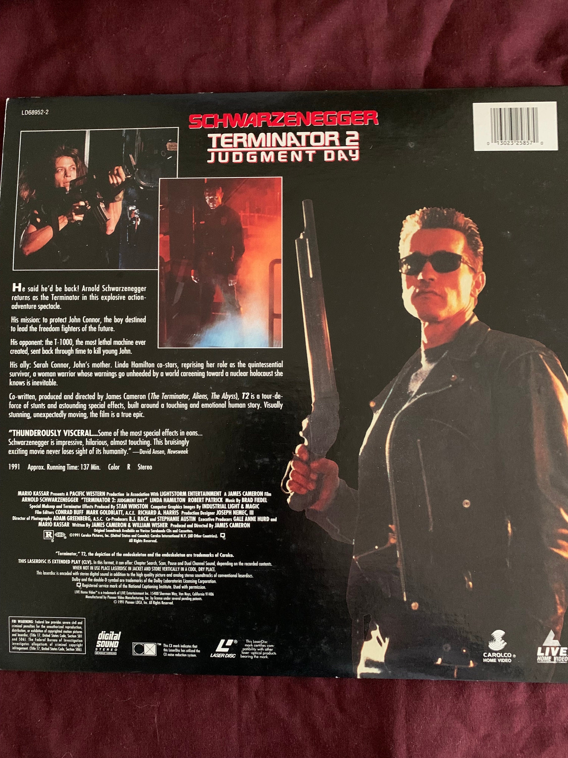 Terminator 2: Judgment Day (1991) - 2 Laser Discs - Etsy